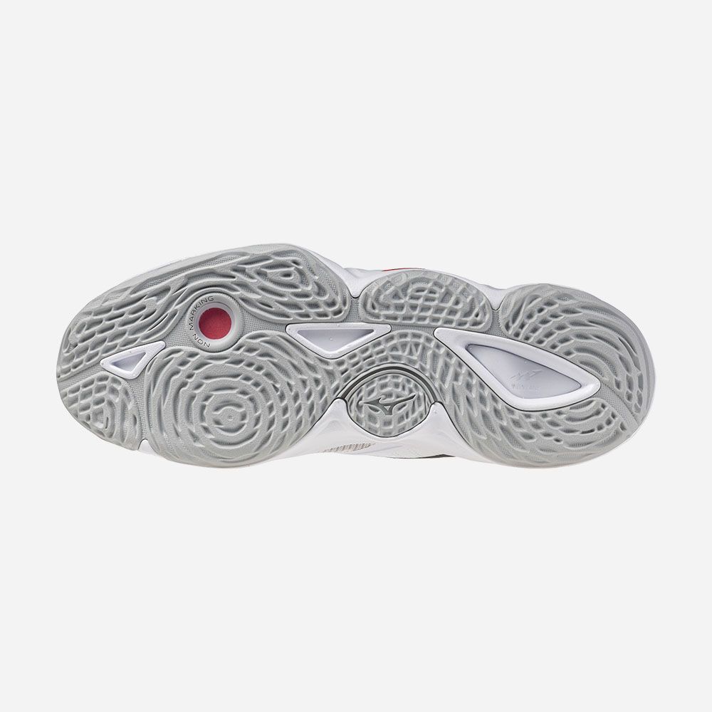 Mizuno Wave MOMENTUM ELITE MID white/black/fiery red | volleyballshop.ch